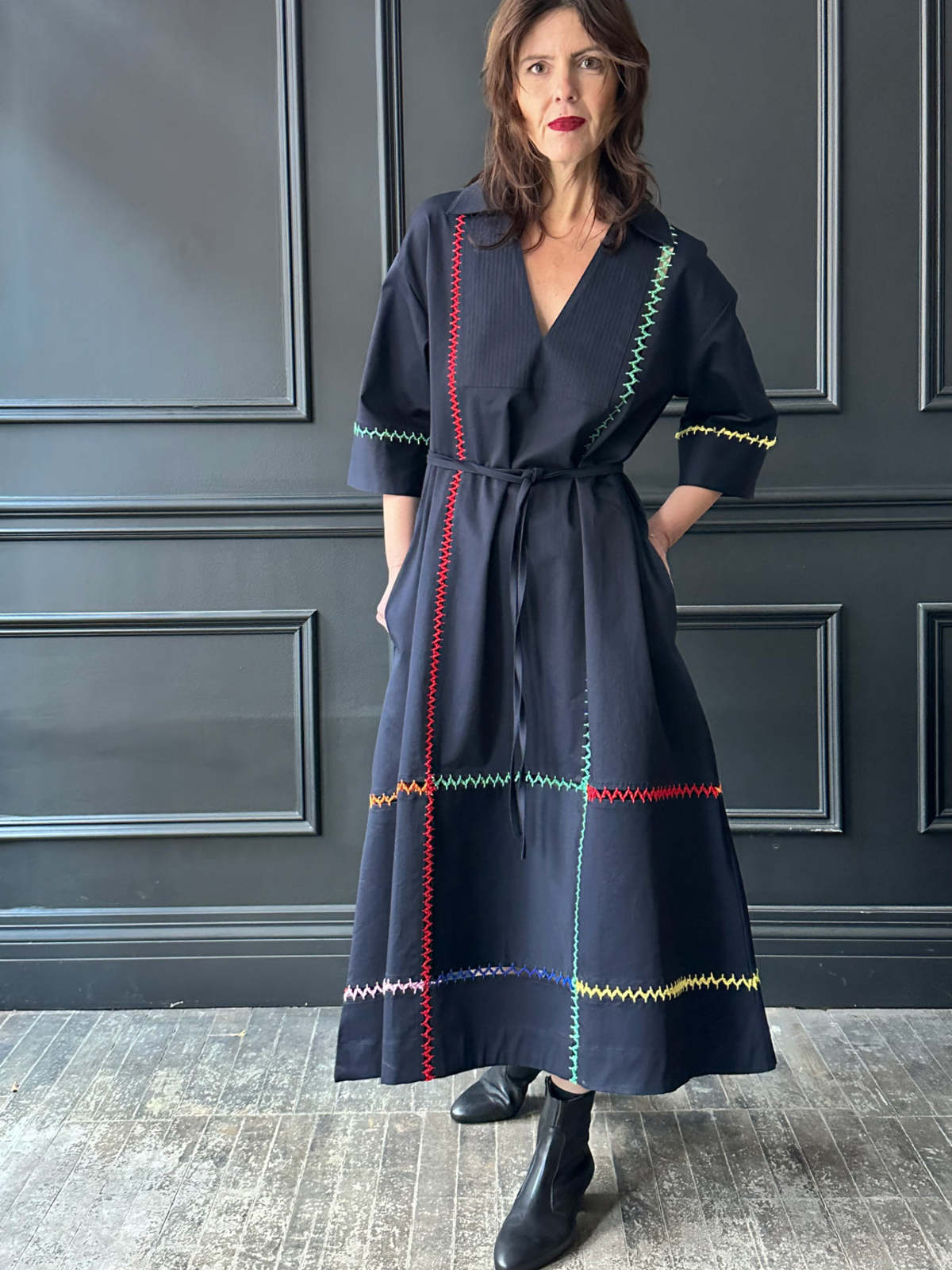 Mii Collection Jade Dress - Navy | Garmentory