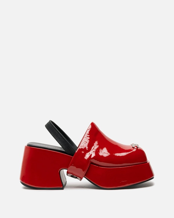 ANDERSSON BELL Lolanta Square Toe Loafer Sandal - Red | Garmentory