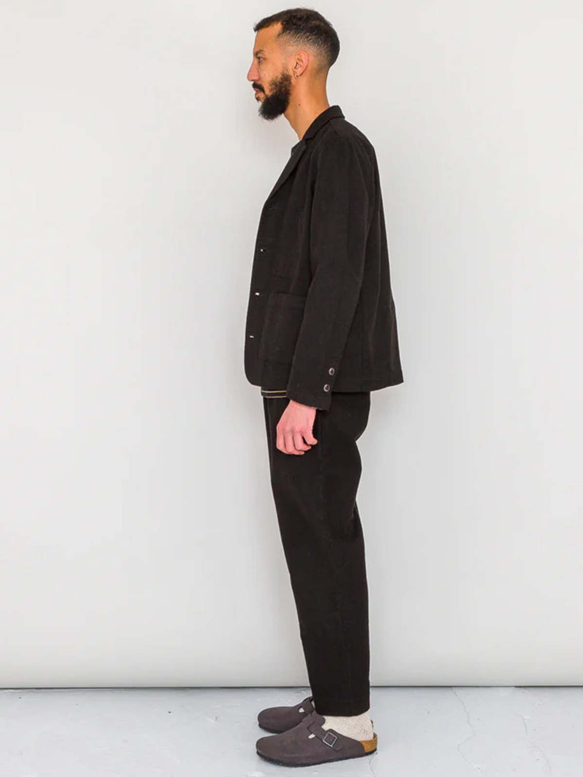 FOLK Patch Jacket - Black Moleskin | Garmentory