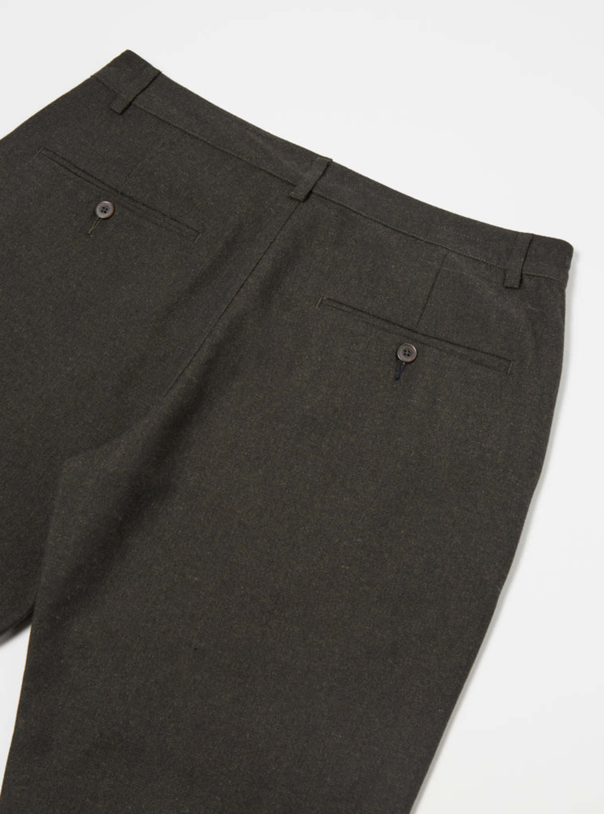 Universal Works Military Chino - Olive Upcycled Italian Tweed | Garmentory