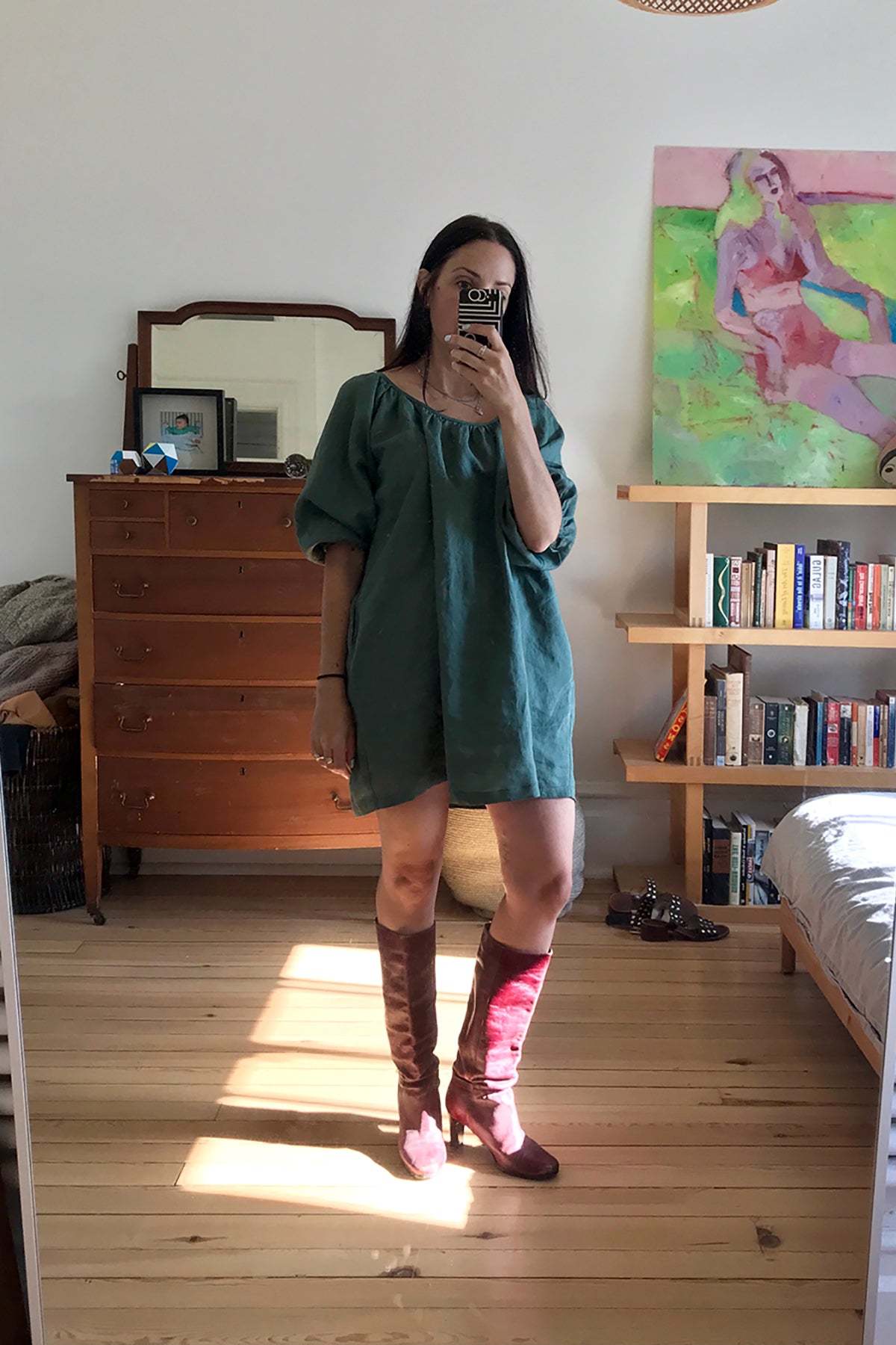 SAMPLE - LEE SMOCK MINI DRESS | Garmentory