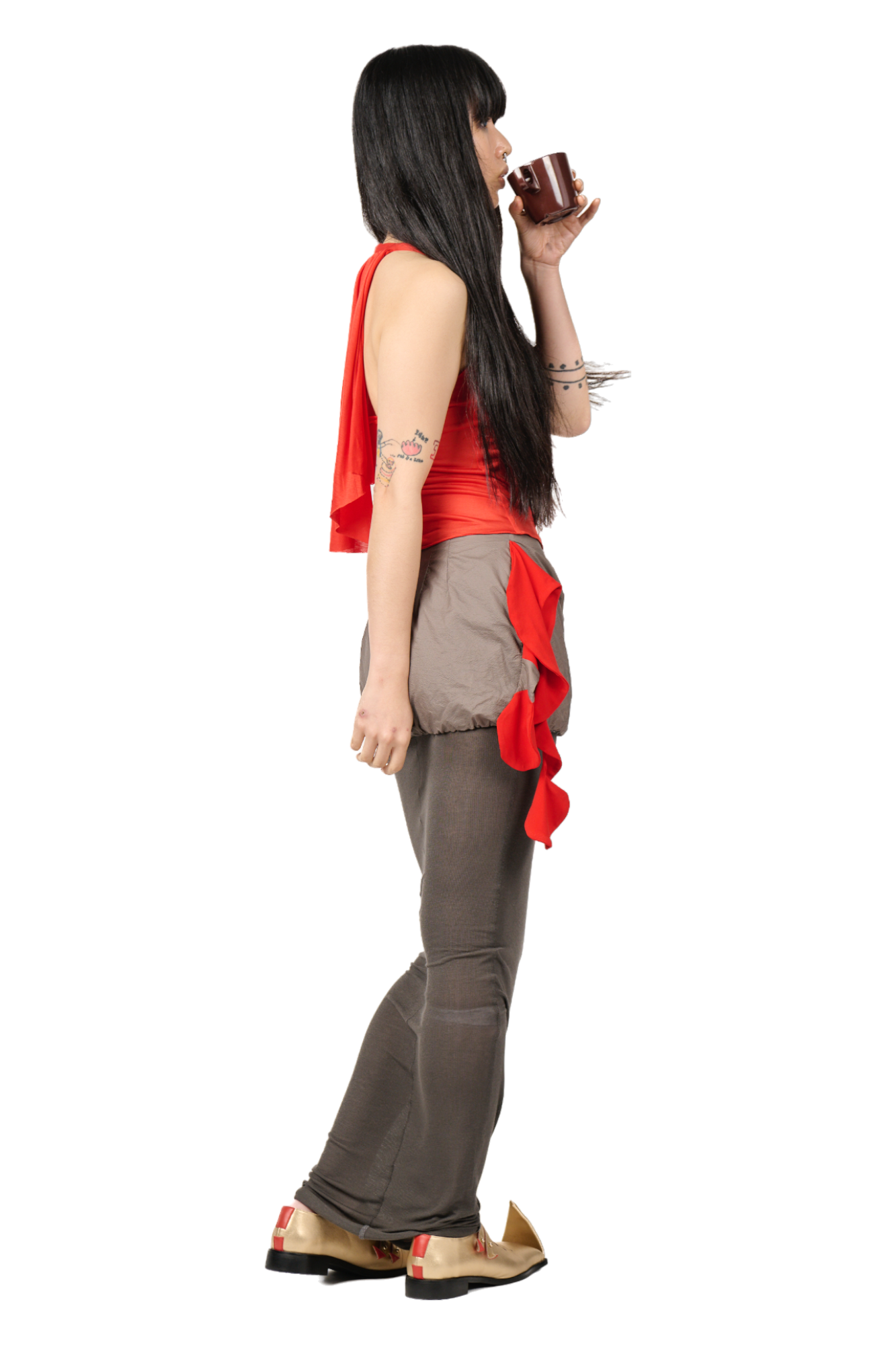 fey fey WORLDWIDE Question Mark Long Skirt | Garmentory