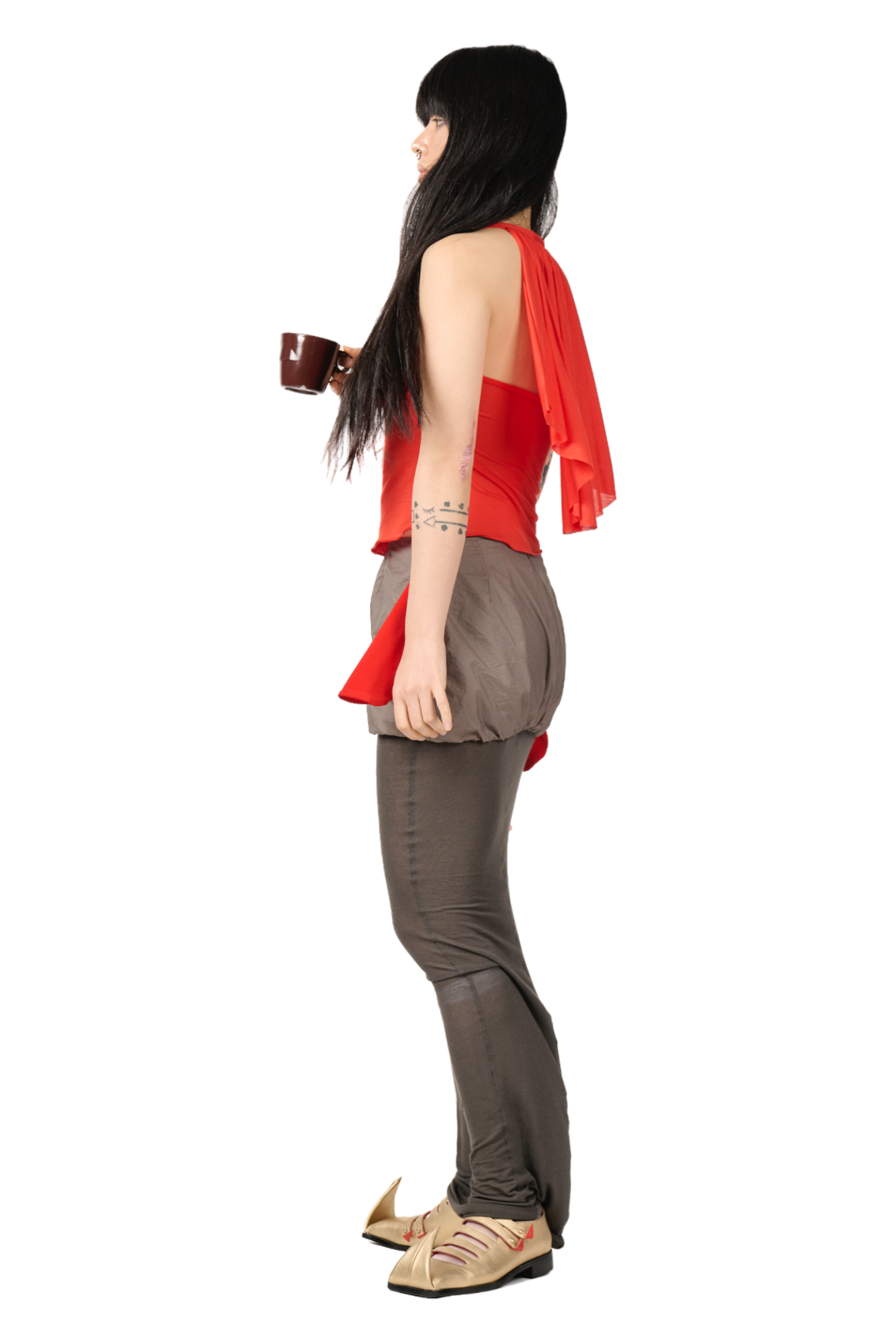 fey fey WORLDWIDE Question Mark Long Skirt | Garmentory