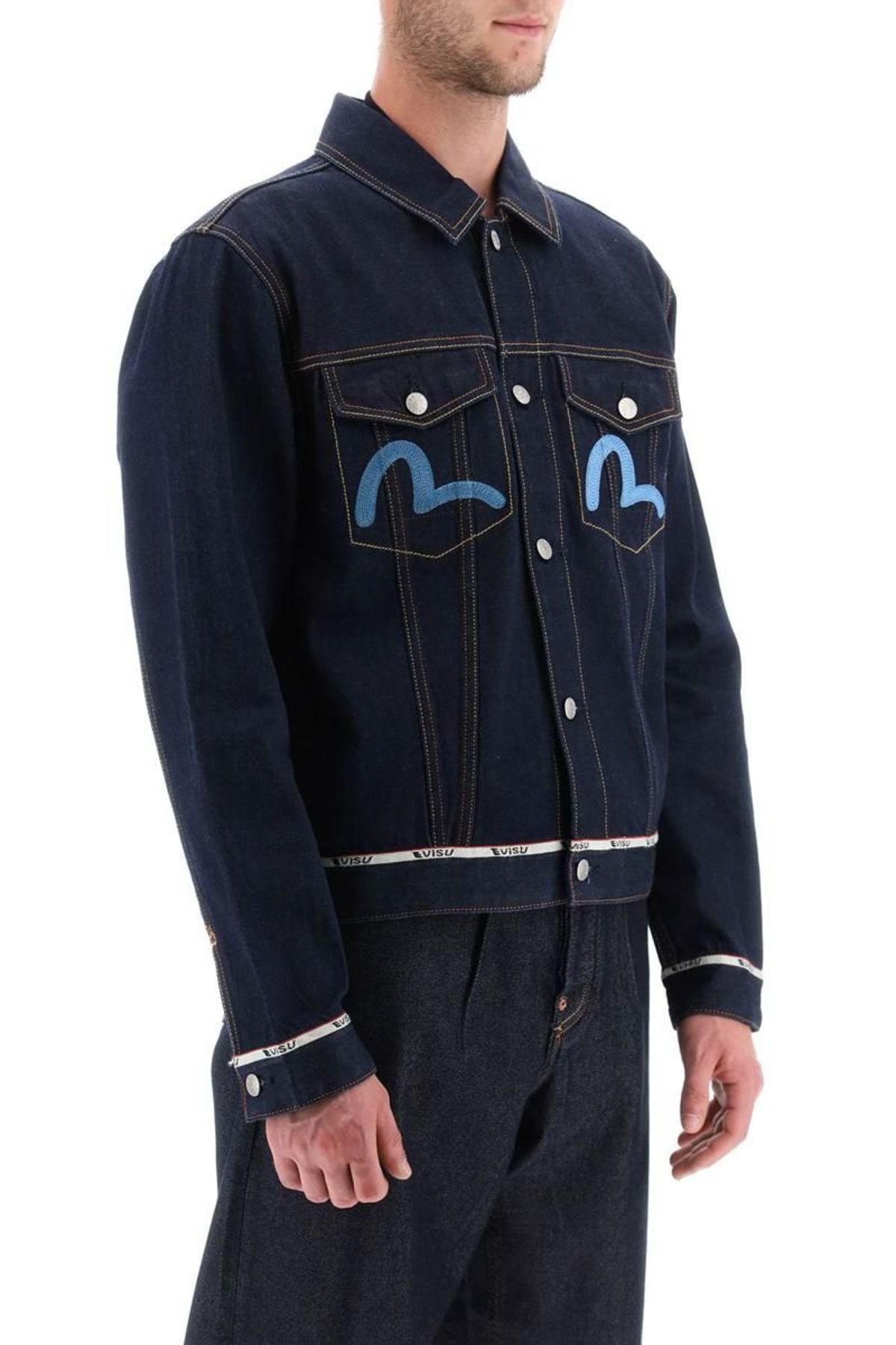 Evisu denim jacket with back eagle embroidery | Garmentory