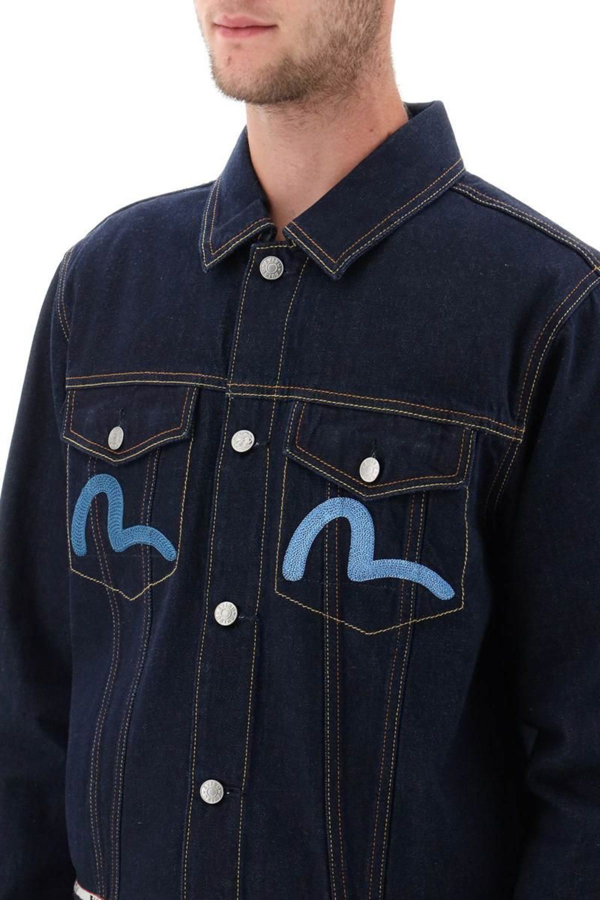 Evisu denim jacket with back eagle embroidery | Garmentory