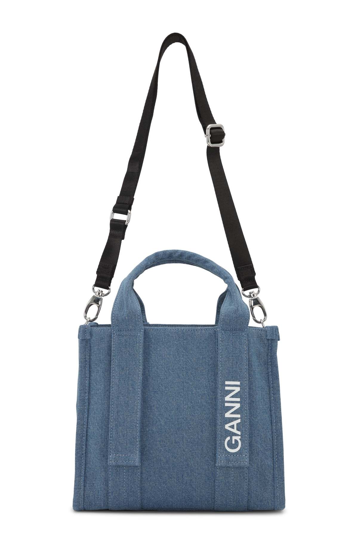Ganni Recycled Tech Small Tote - Denim | Garmentory