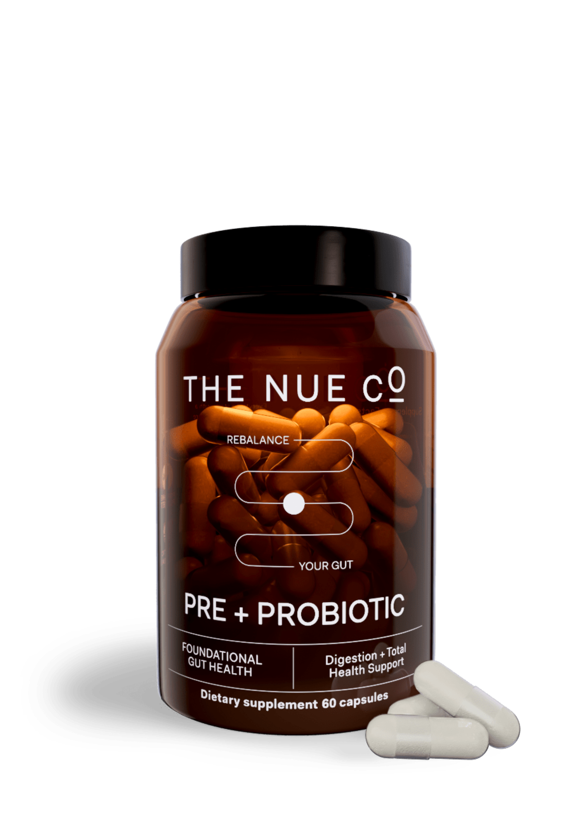The Nue Co. Prebiotic + Probiotic - 60 Caps Jar | Garmentory