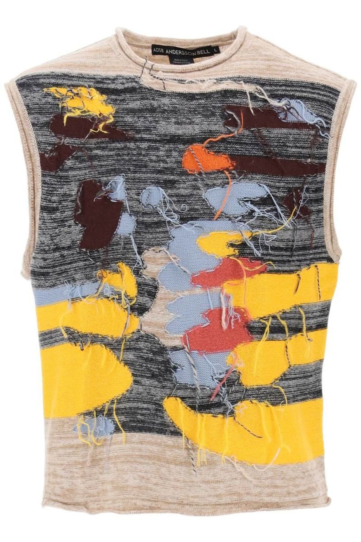 Andersson bell crew-neck vest with intarsia | Garmentory
