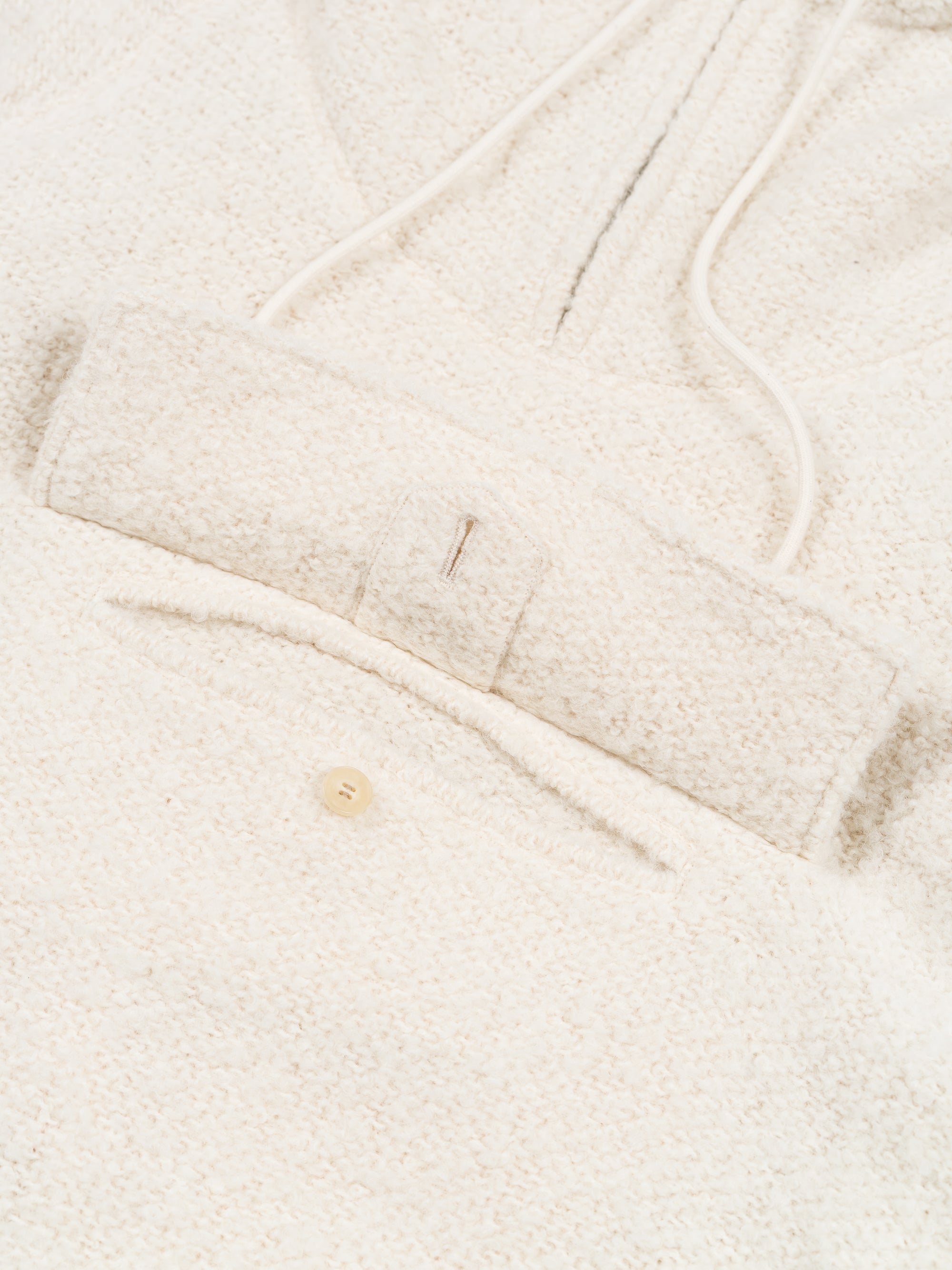 Auralee Alpaca Wool Leno Cloth P/O Parka - Ivory White | Garmentory