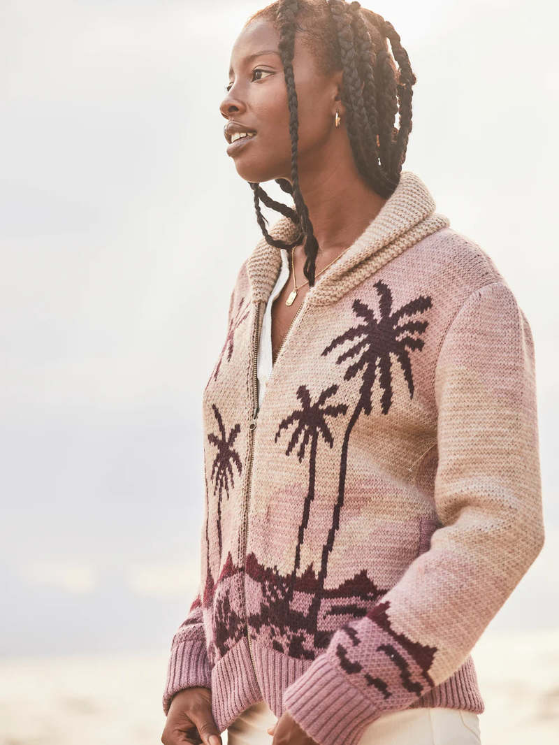 Faherty Beach Cardigan - Sunset Palm | Garmentory