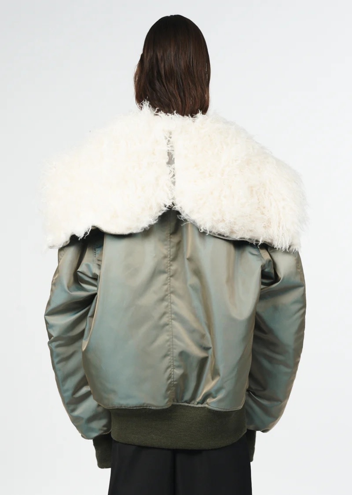 Vaquera Giant Nylon Aviator Jacket - Khaki | Garmentory