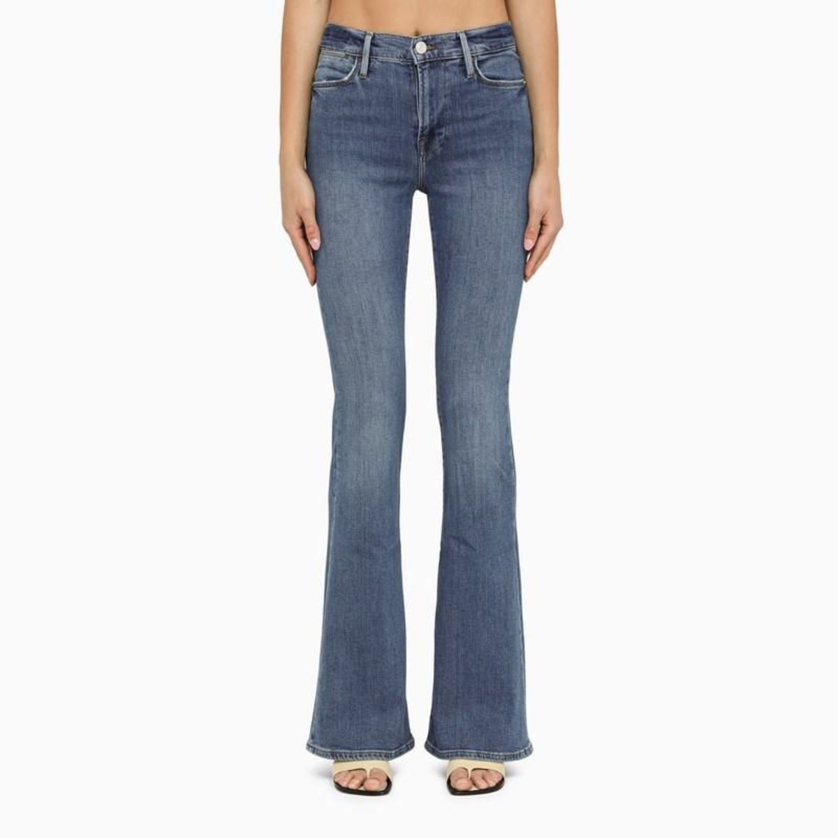 Frame Le High Flare Samson Jeans - Blue | Garmentory