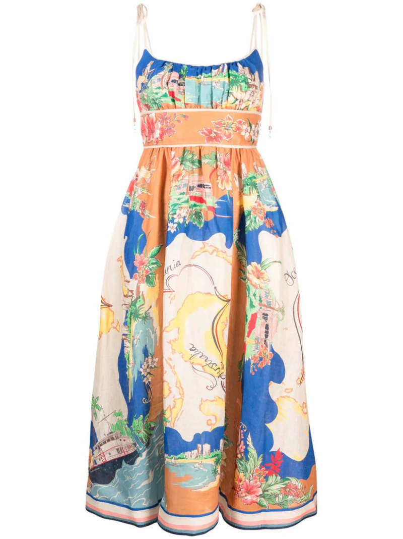 Zimmermann Alight Picnic Dress - Nautical Map | Garmentory