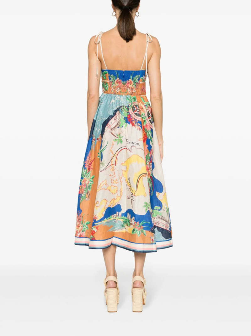 Zimmermann Alight Picnic Dress - Nautical Map | Garmentory