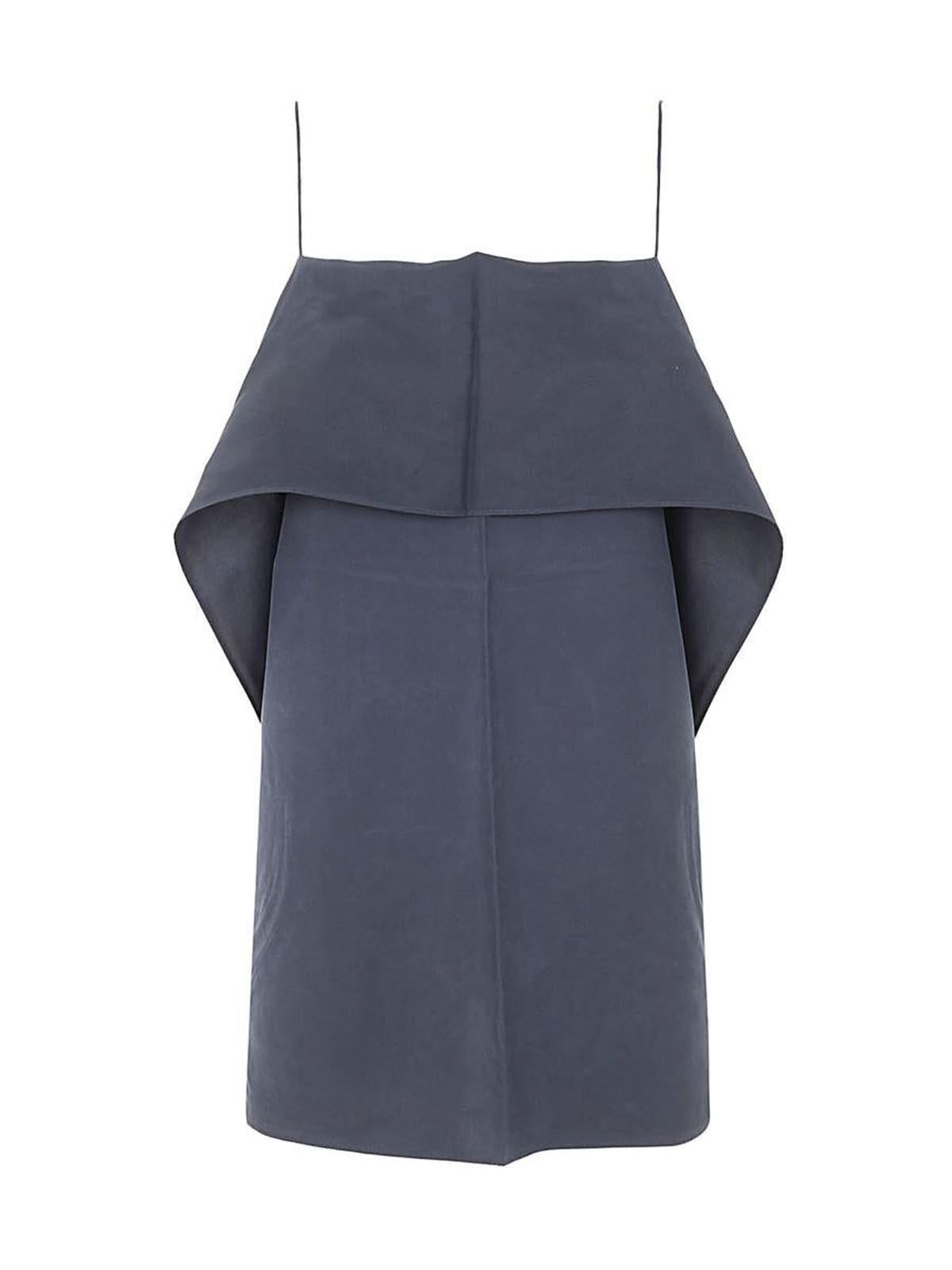 Totême DRAPED SILK CAMI CLOTHING - Blue | Garmentory