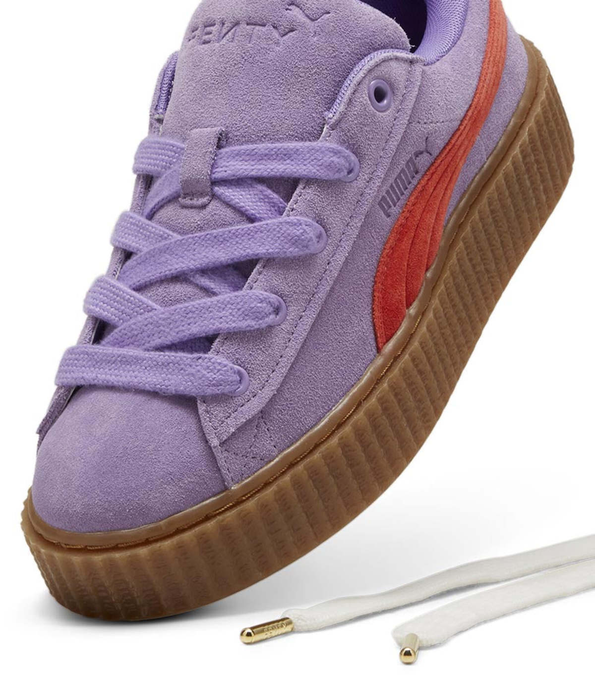 Puma X Fenty Lavender-Red Creeper Phatty | Garmentory