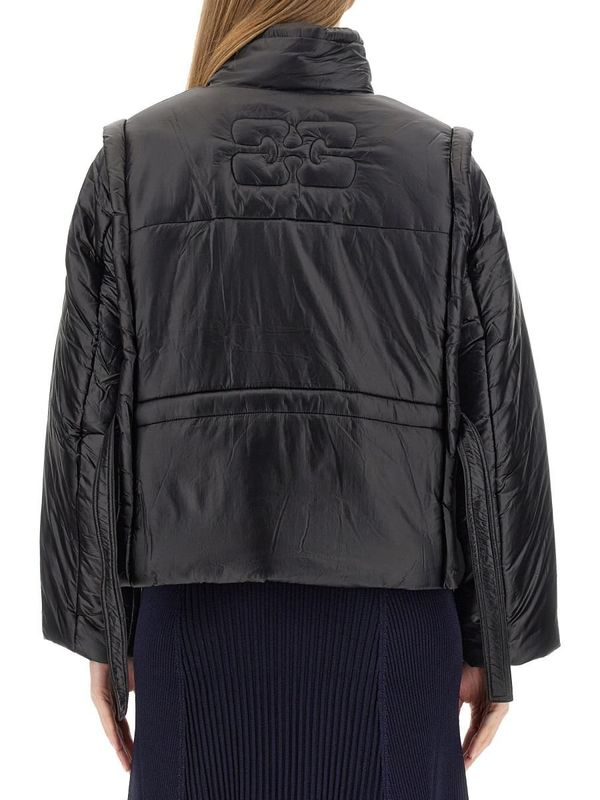 Ganni CROPPED JACKET - Black | Garmentory