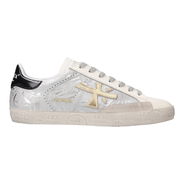 Premiata Steven D Sneakers - White/Silver | Garmentory