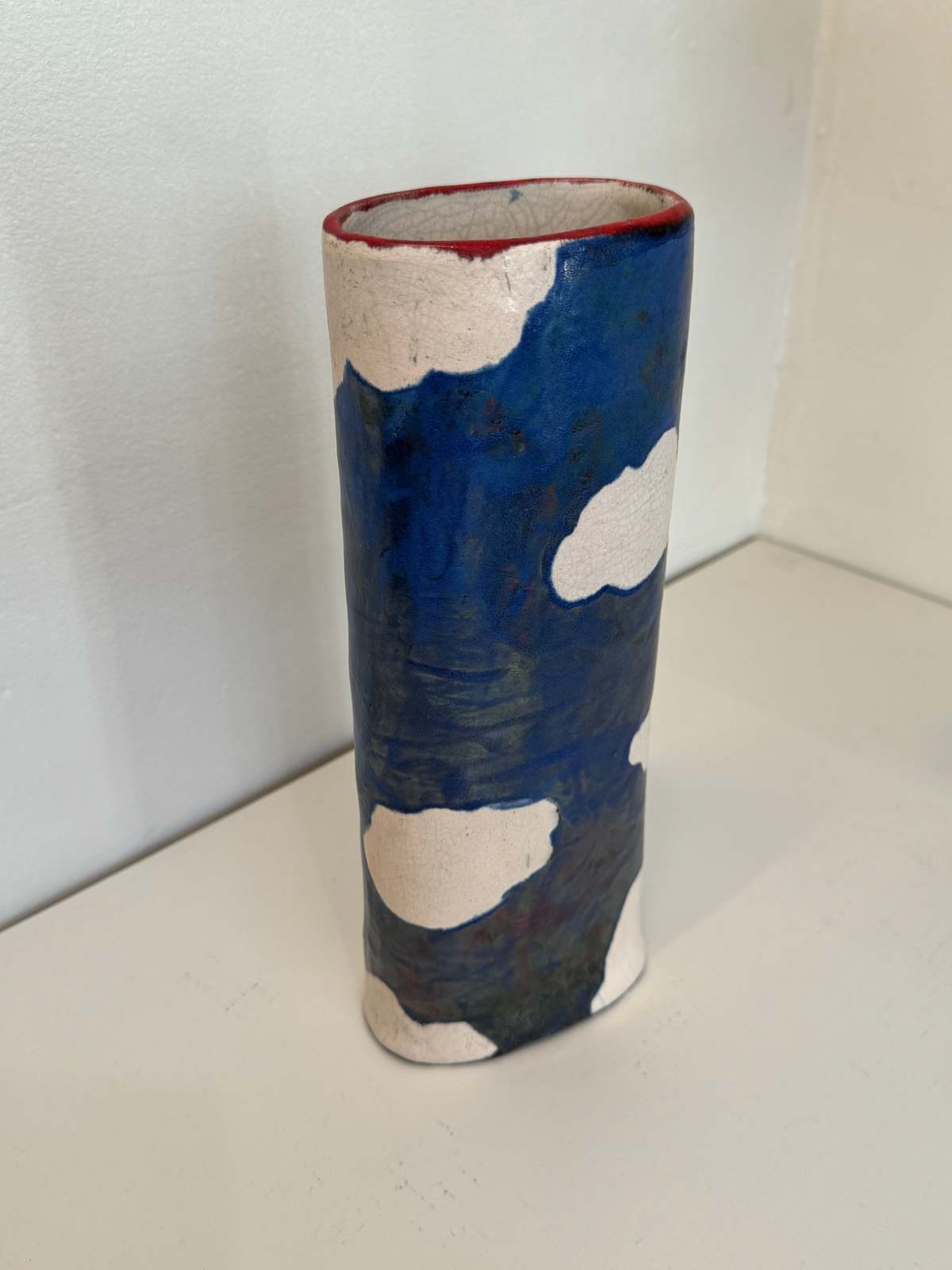Minh Singer Blue Clouds Inner Child Raku Vessel | Garmentory