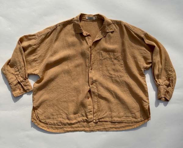 MAMÈNE Essential Linen Shirt - Brown | Garmentory