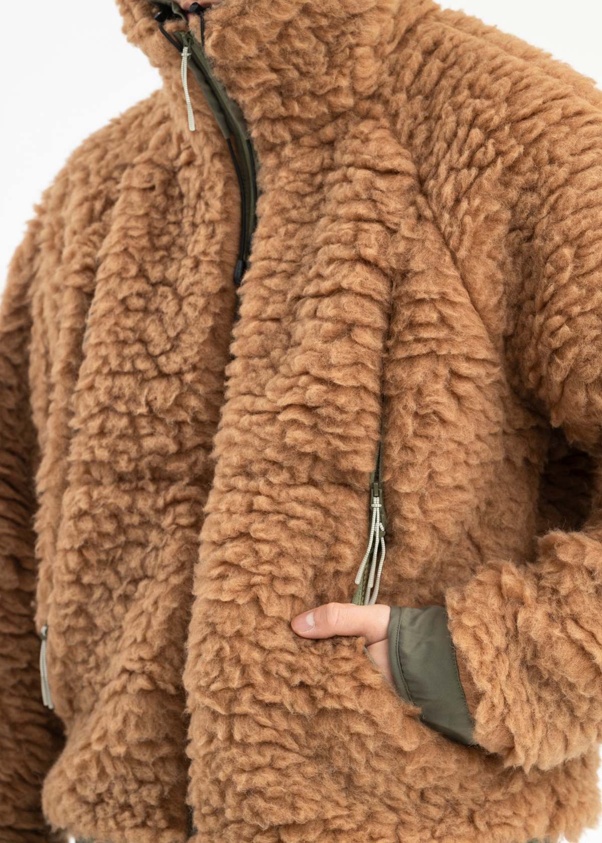 ROA OLIVE HEAVY FURRY JACKET - Brown | Garmentory