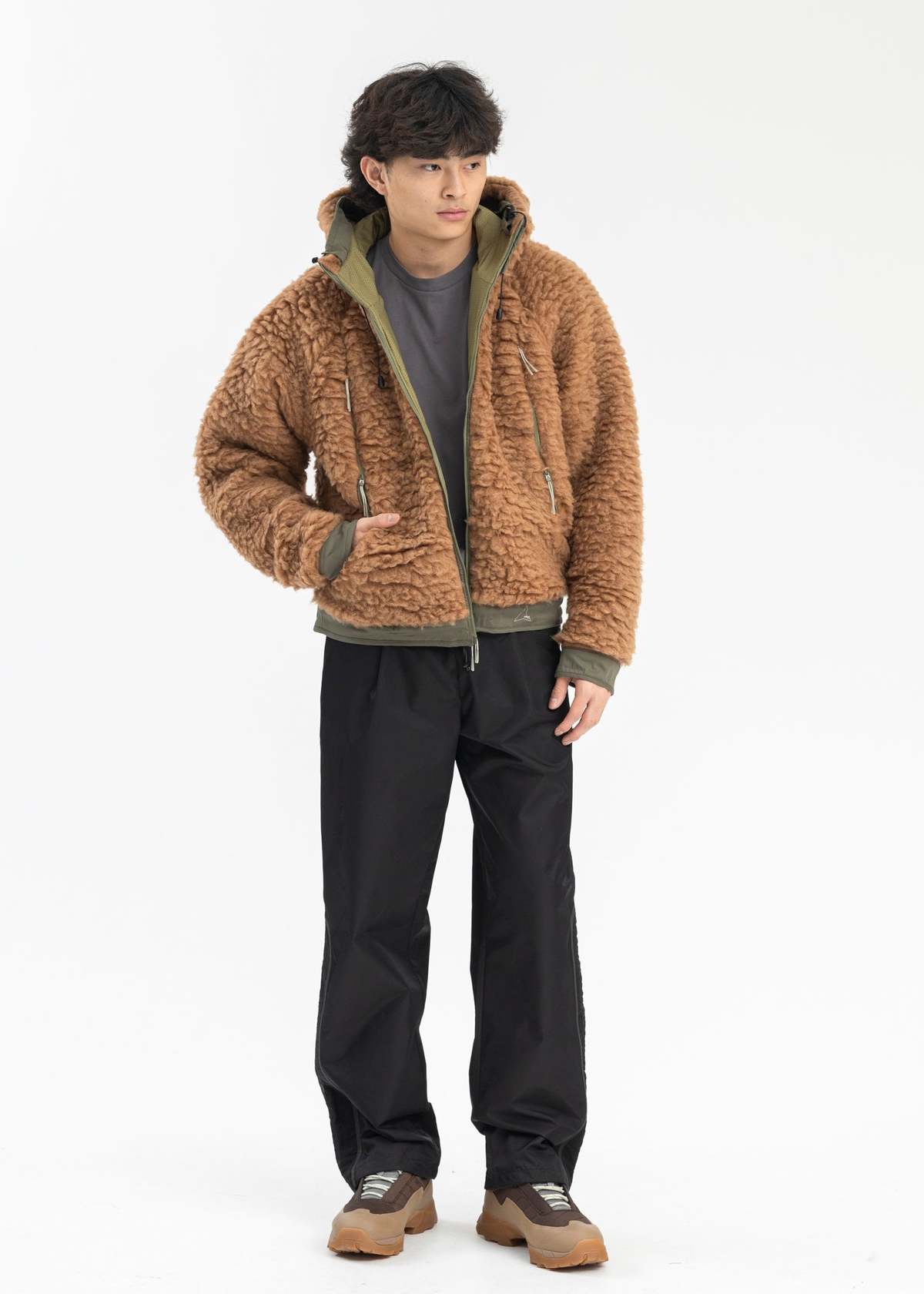 ROA OLIVE HEAVY FURRY JACKET - Brown | Garmentory