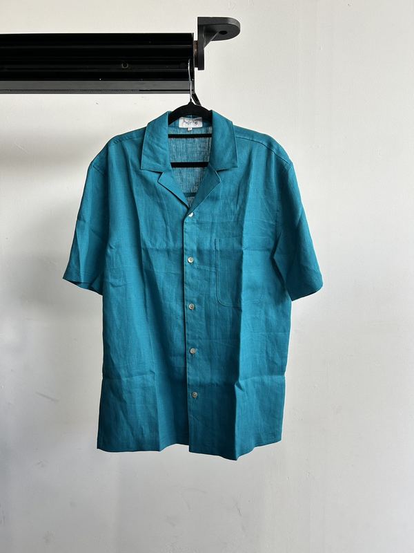 hej hej The Kingpin Short Sleeve Shirt - Aqua | Garmentory