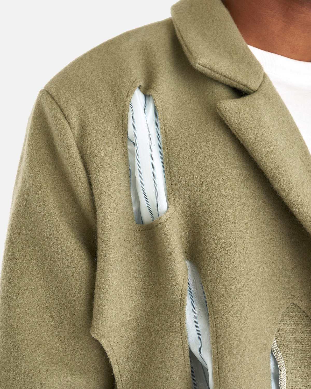 Who Decides War Stained Glass Laser Trench - Olive | Garmentory