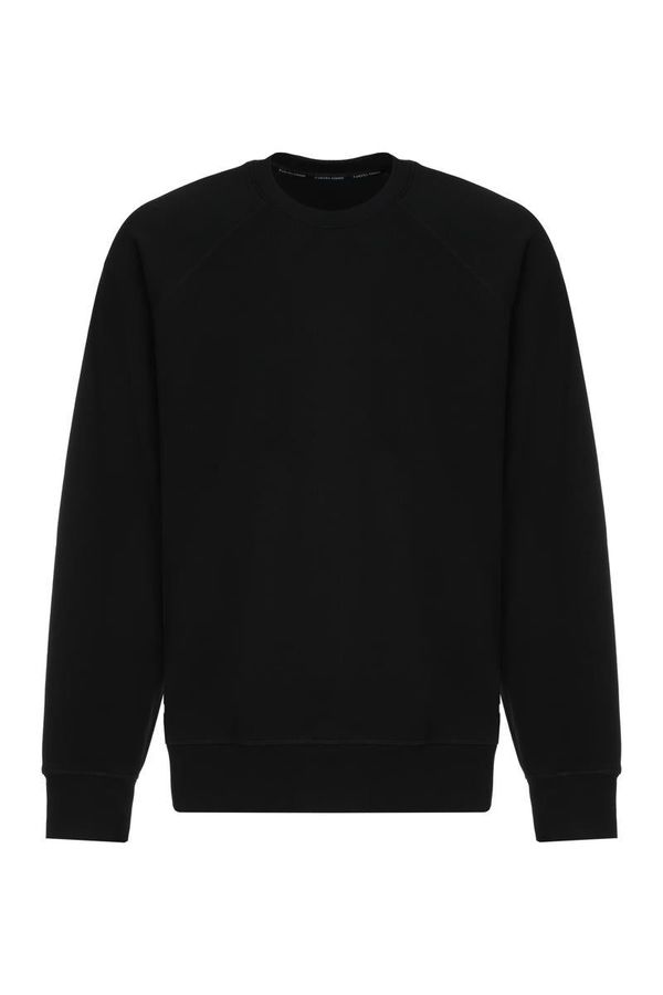 Canada Goose HURON COTTON CREW-NECK SWEATSHIRT - Black | Garmentory