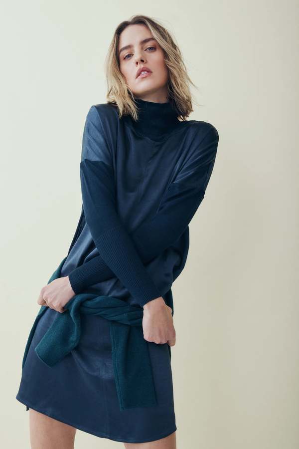 Melisccsa Nepton Robe Aspen - Bluestone | Garmentory