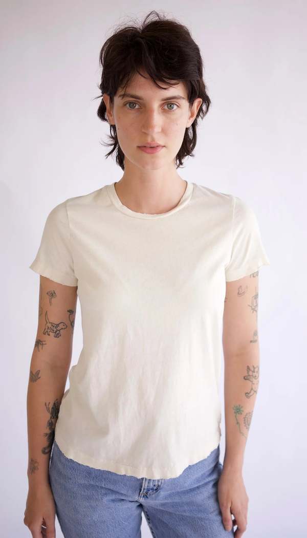 Ragabond Le Distress Tee - Cream | Garmentory