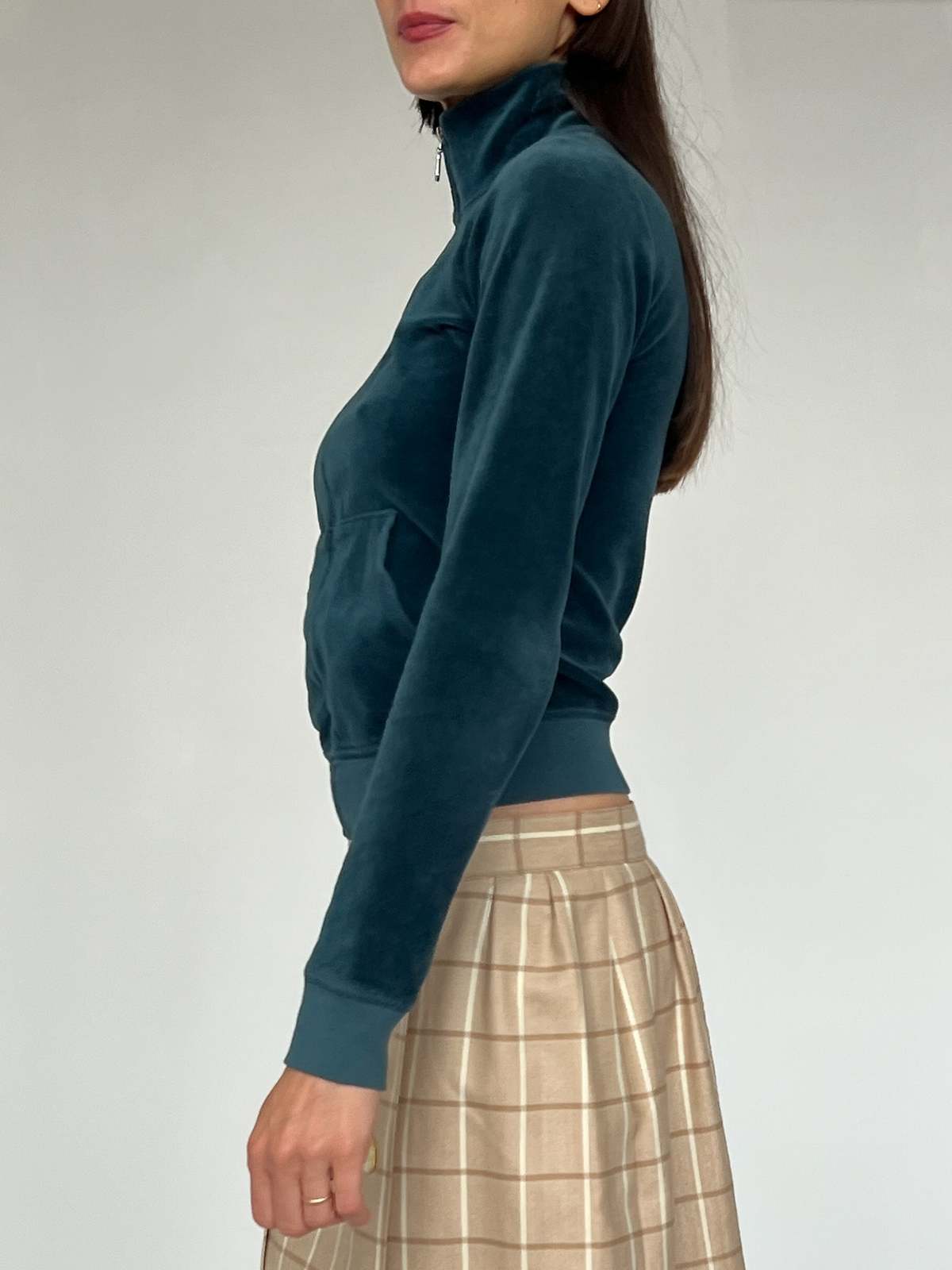 Vintage Juicy Couture Teal Velour Jacket - Teal | Garmentory