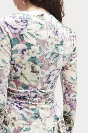 Rachel Comey Surveillance Dress - Purple Floral Velour | Garmentory