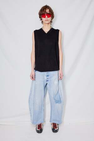 Assembly Ribbed Merino Wool Vest - Black | Garmentory