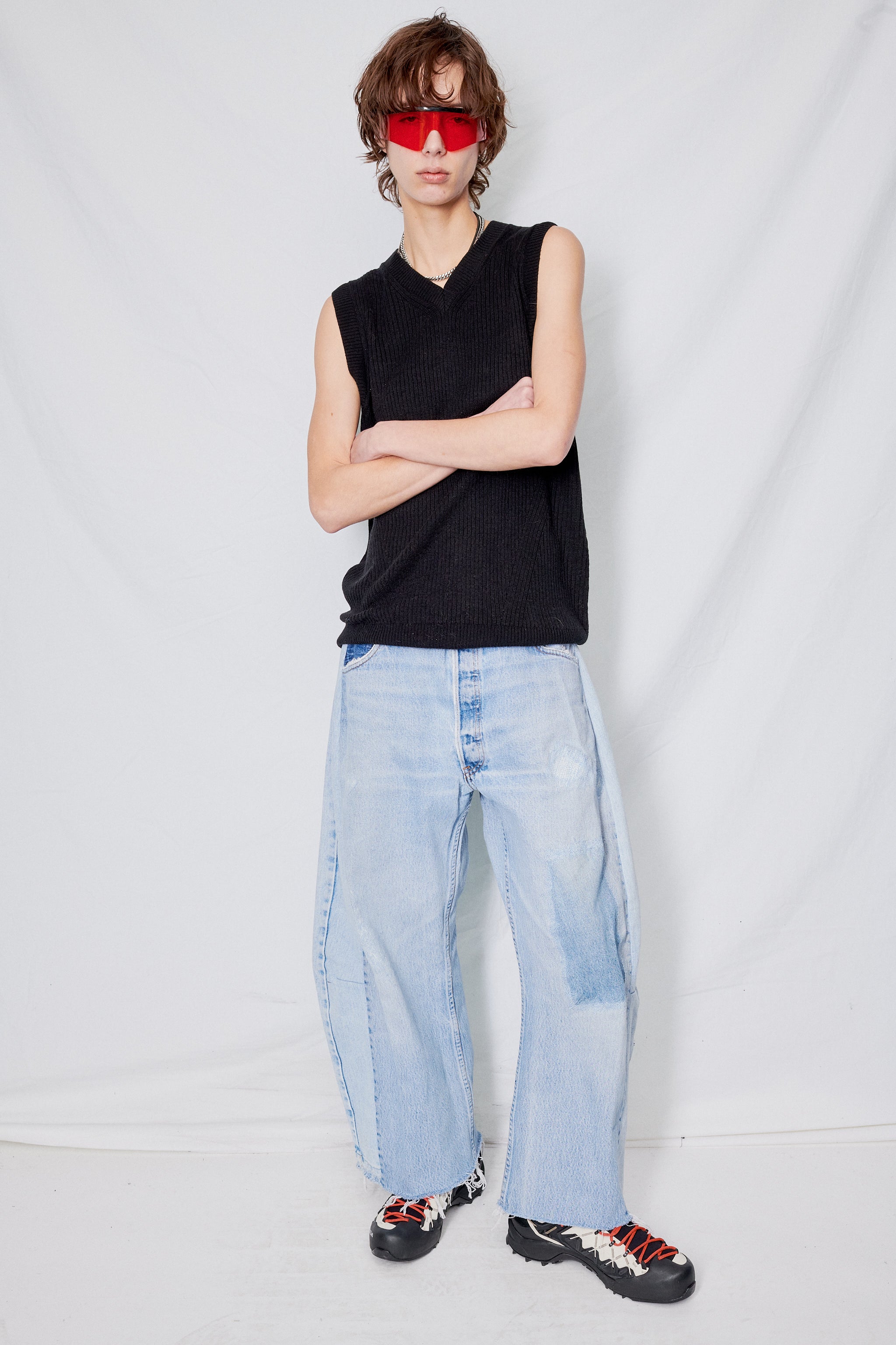 Assembly Ribbed Merino Wool Vest - Black | Garmentory