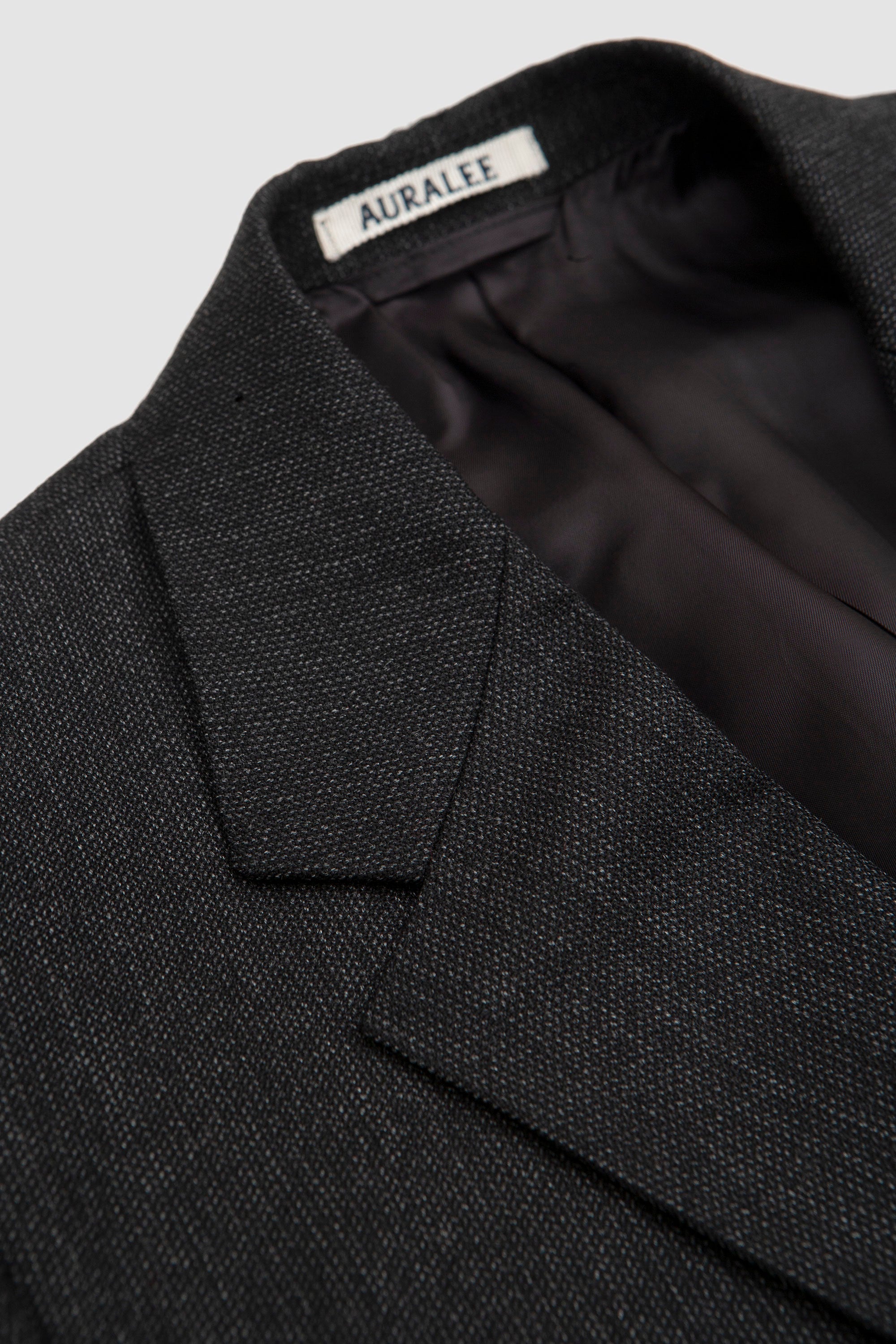 Auralee luefaced Wool Dobby Over Jacket - Charcoal | Garmentory