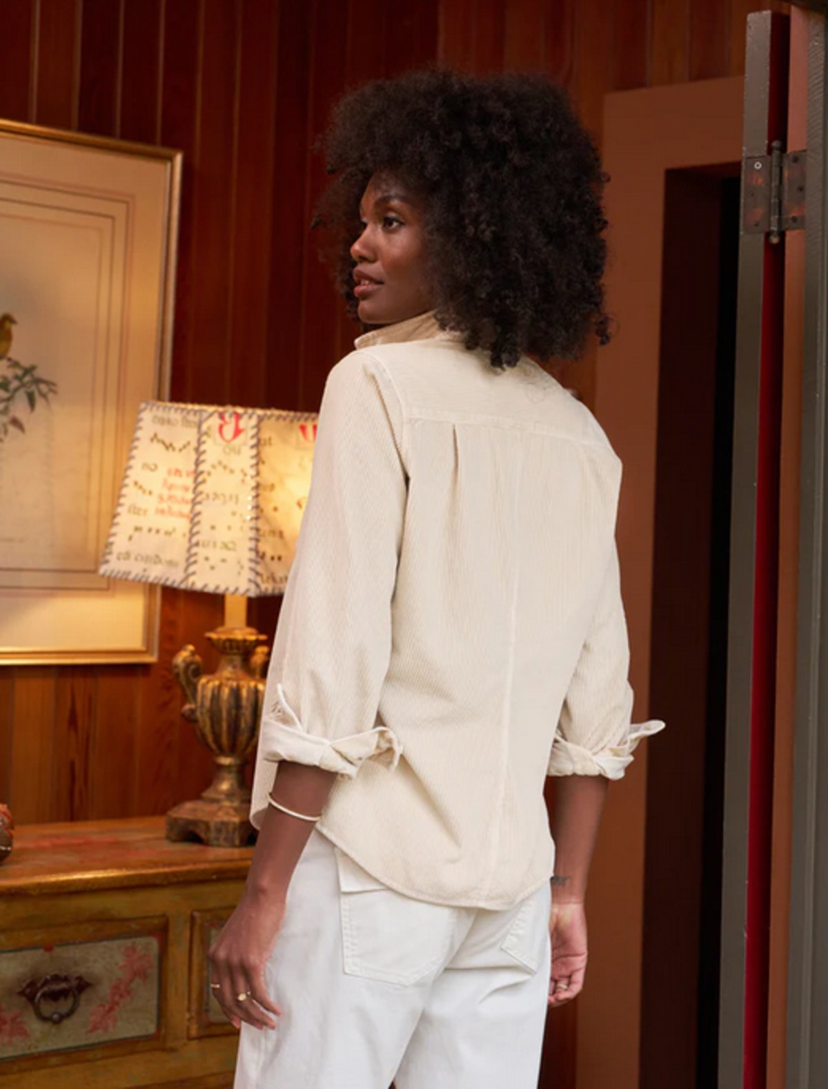 Frank & Eileen Barry Corduroy Button Down - Vintage White | Garmentory