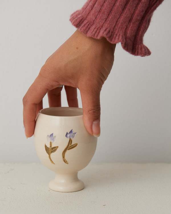 Colbo Lilac Wine Cup - White | Garmentory