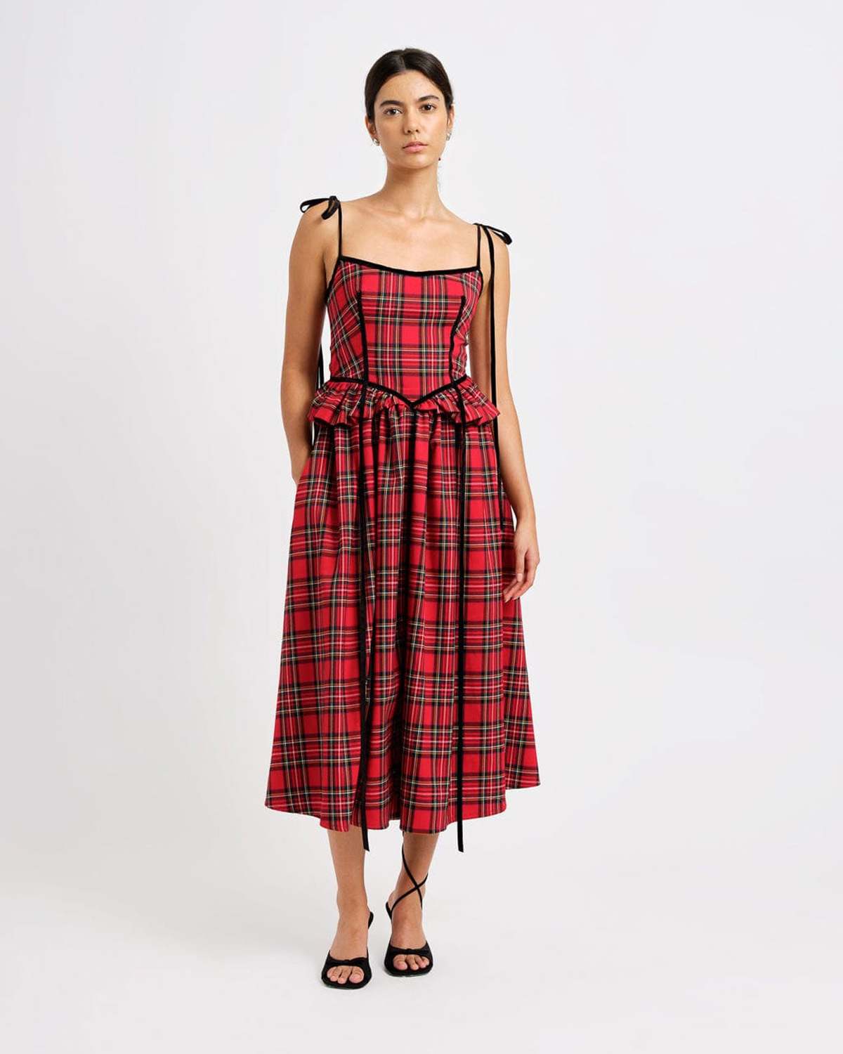 Eliza Faulkner Tessa Dress - Red Plaid | Garmentory