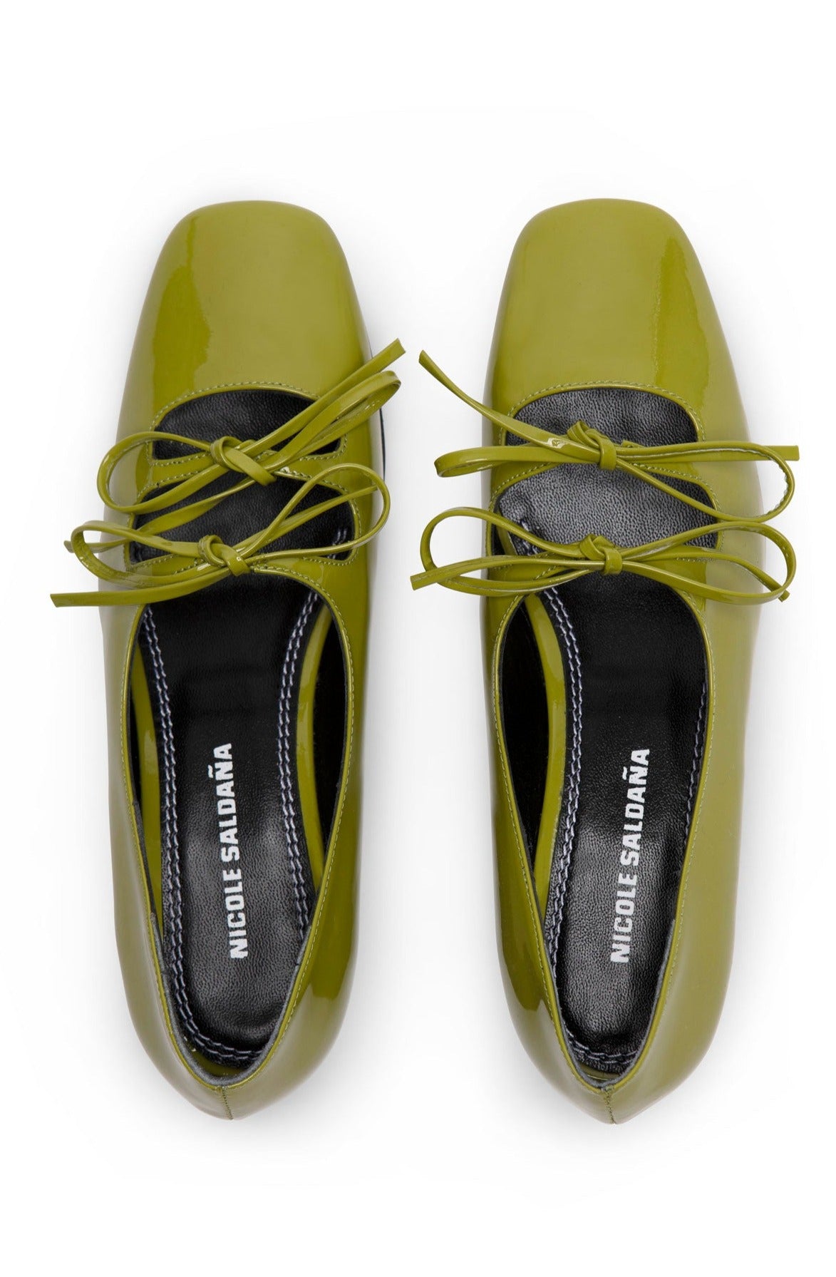 Nicole Saldana isabel patent shoes - chartreuse | Garmentory