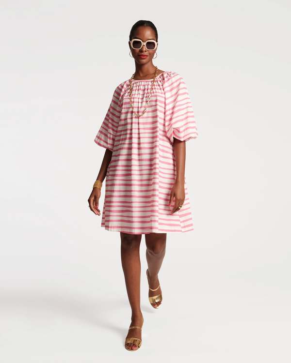 Frances Valentine Bliss Mini Dress in Painterly Stripe | Garmentory