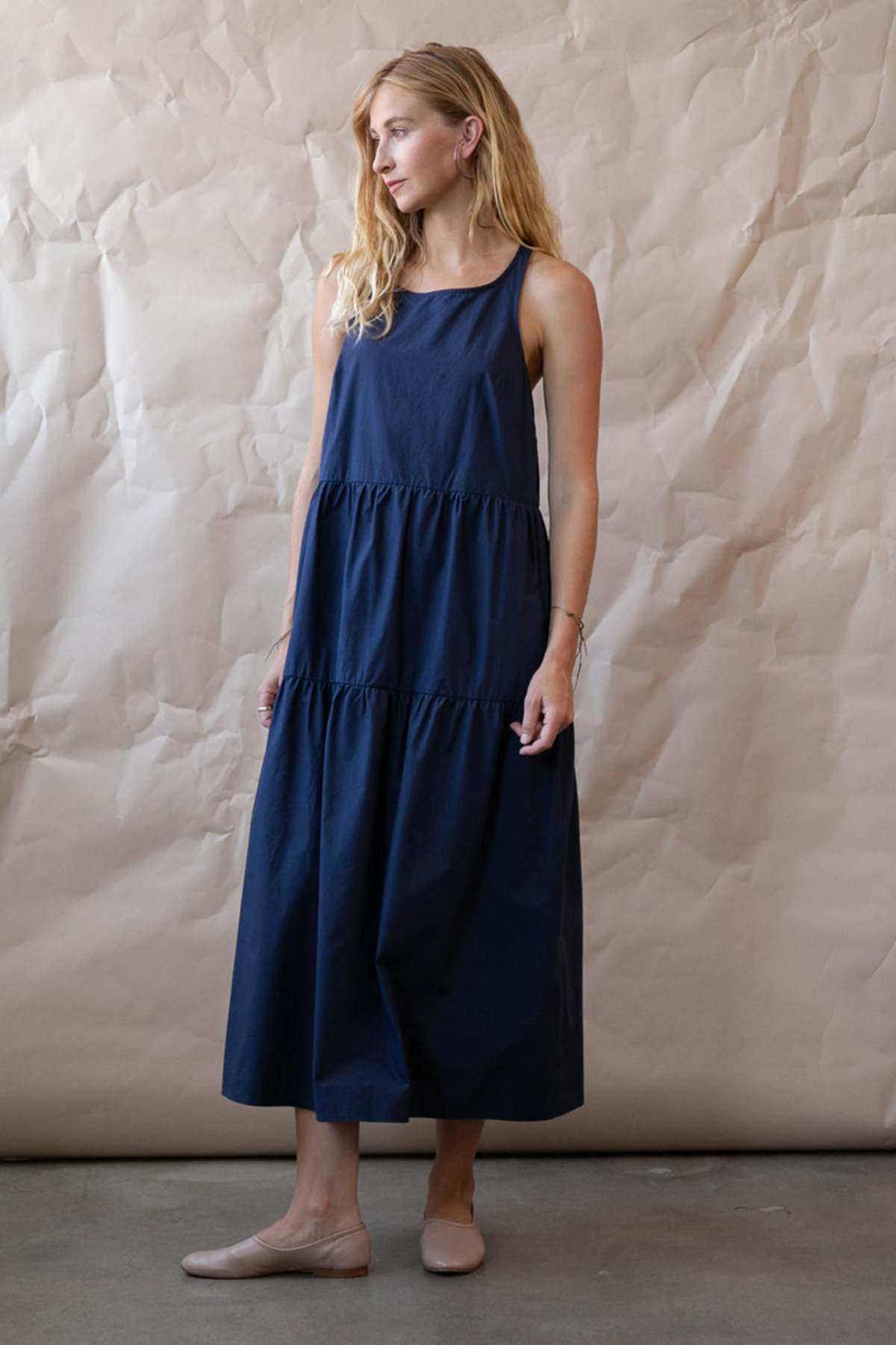 Juliette Fabbri Jo Maxi Nightdress - Navy | Garmentory