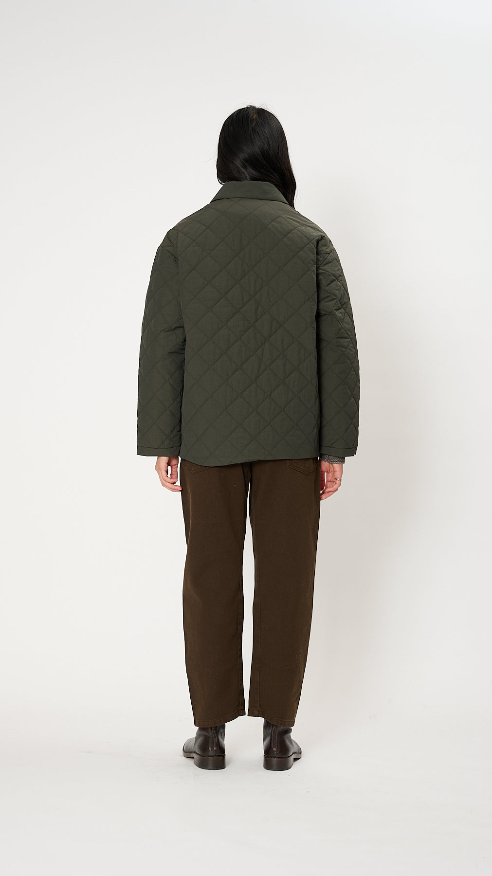 KASSL Blouson Long Taffeta Jacket - Dark Green | Garmentory