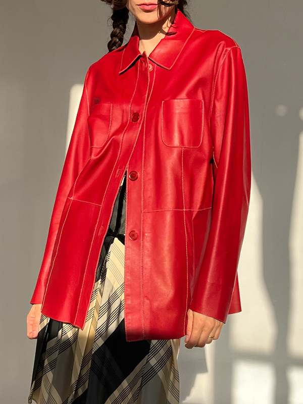 Vintage Leather Jacket - Candy Apple | Garmentory