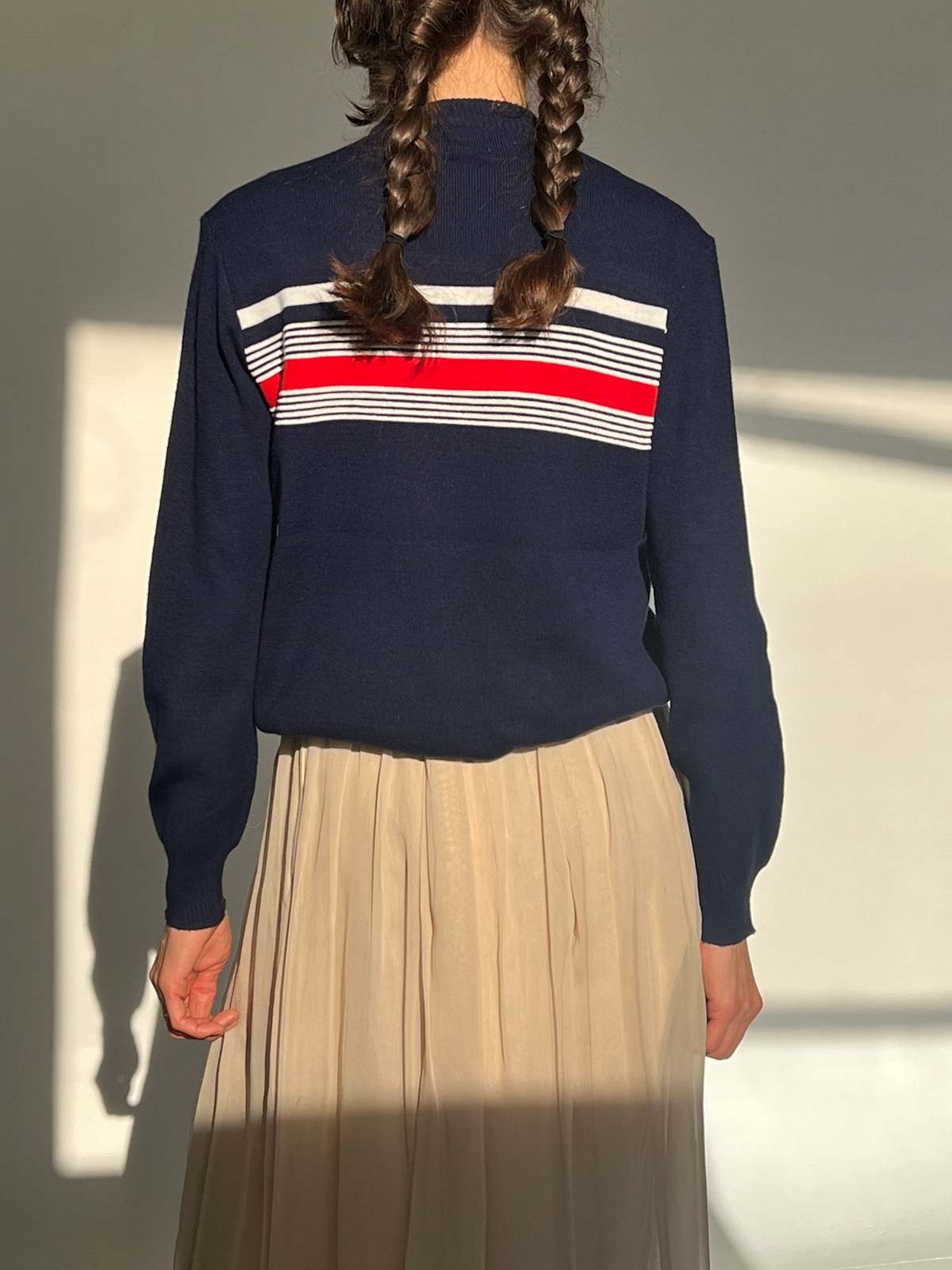 Vintage Lacoste Logo Knit - Navy | Garmentory