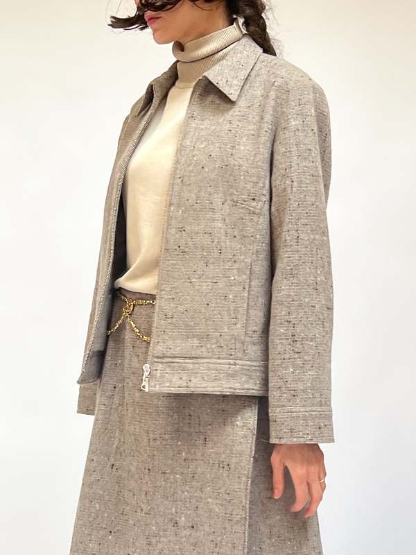 Vintage Wool Zip Jacket - Marled | Garmentory
