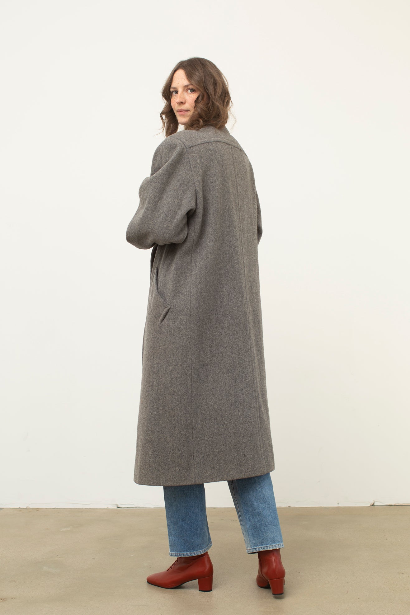 [Pre - Loved] Preservation Vintage Double Breasted Wool Coat - Grey ...