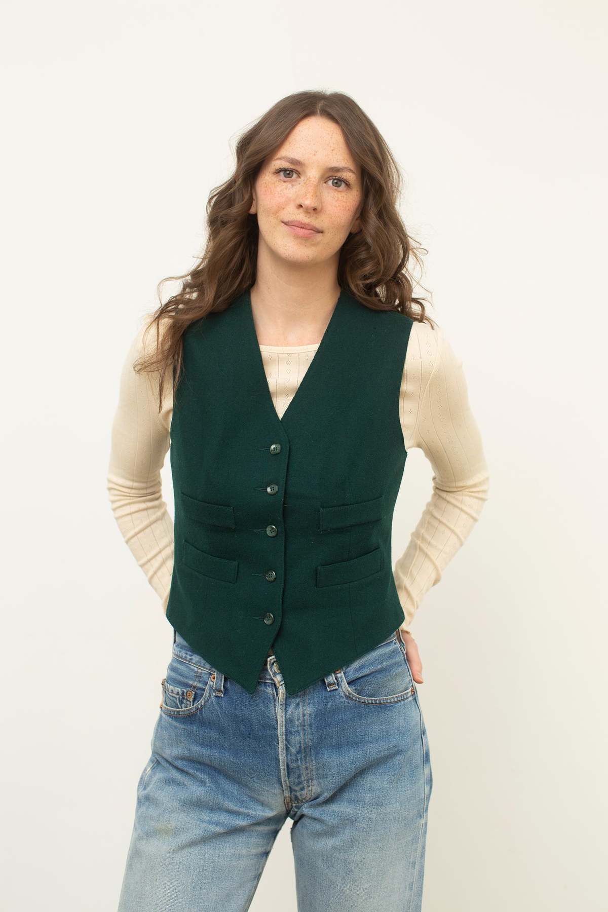 [Pre - Loved] Preservation Vintage Forest Vest - Green | Garmentory