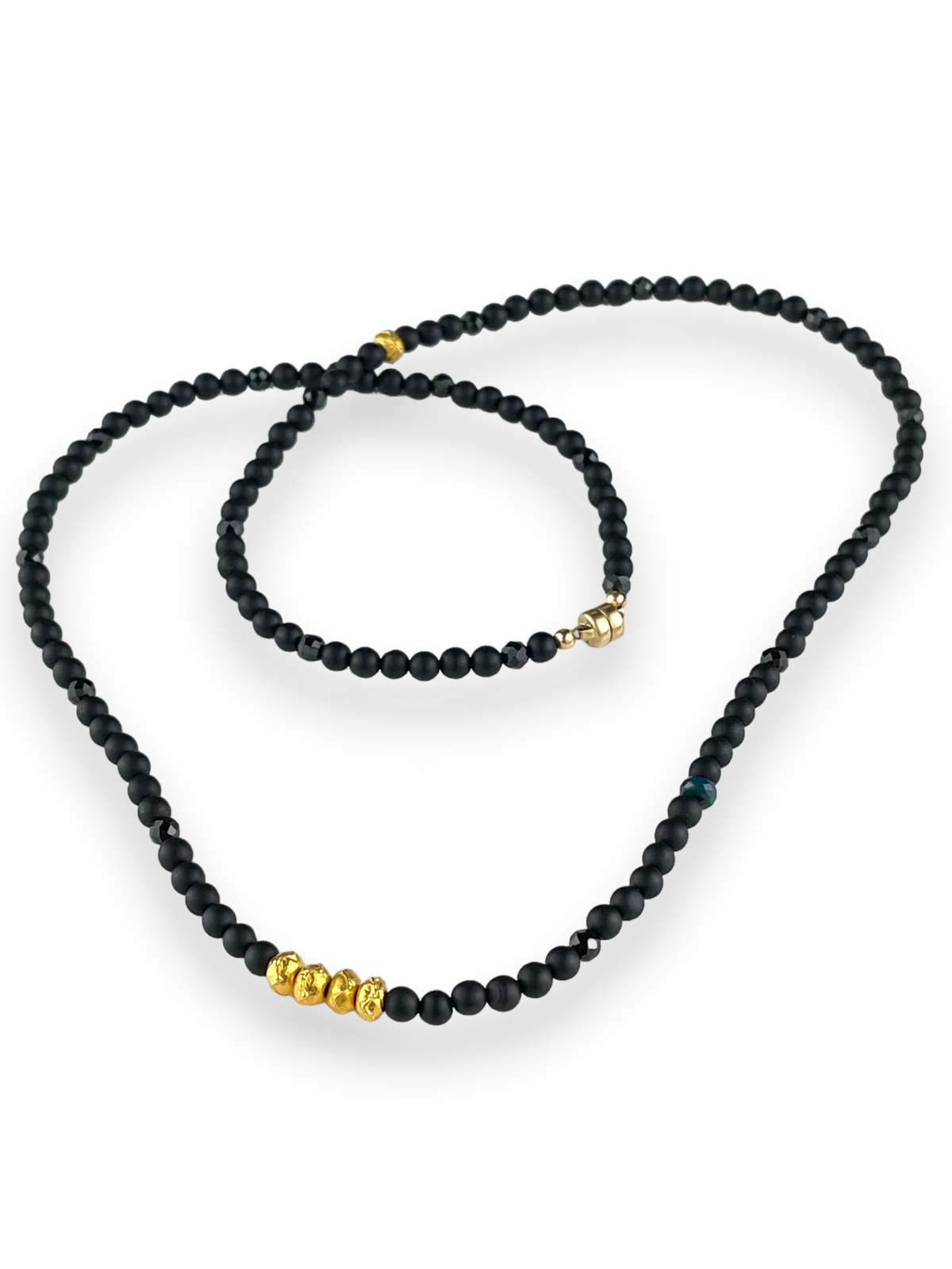 machus ONYX GOLD BLACK OPAL and BLACK SPINAL NECKLACE | Garmentory