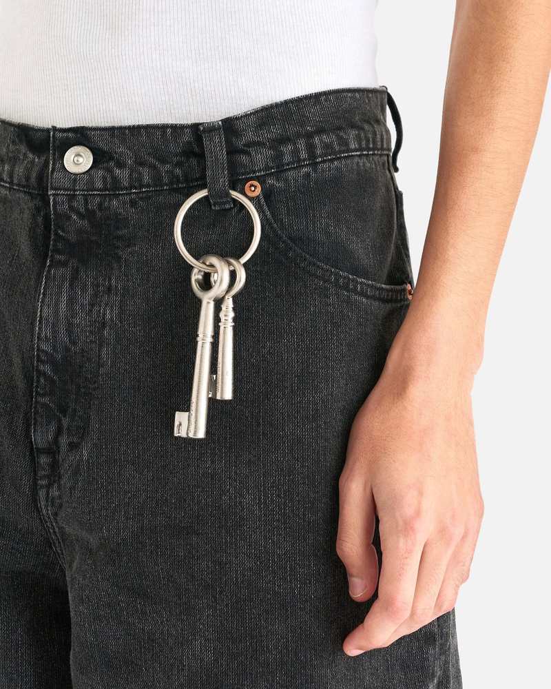 RAF SIMONS 8.5+11 cm Key Ring - Antique Silver | Garmentory